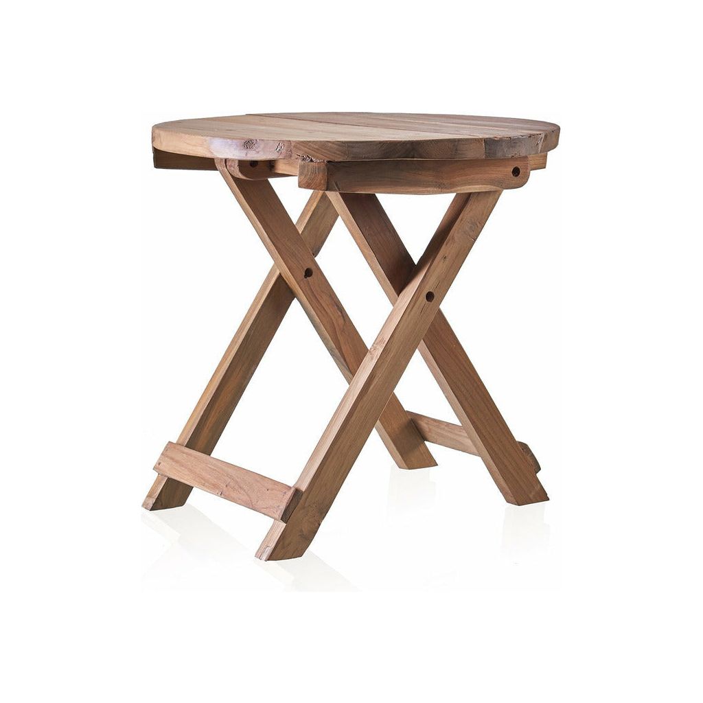 Folding Wooden Coffee Table - Upcycled Teak Wood