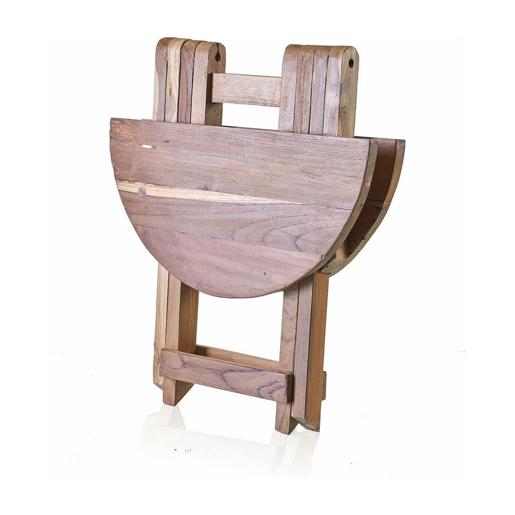 Folding Wooden Coffee Table - Upcycled Teak Wood