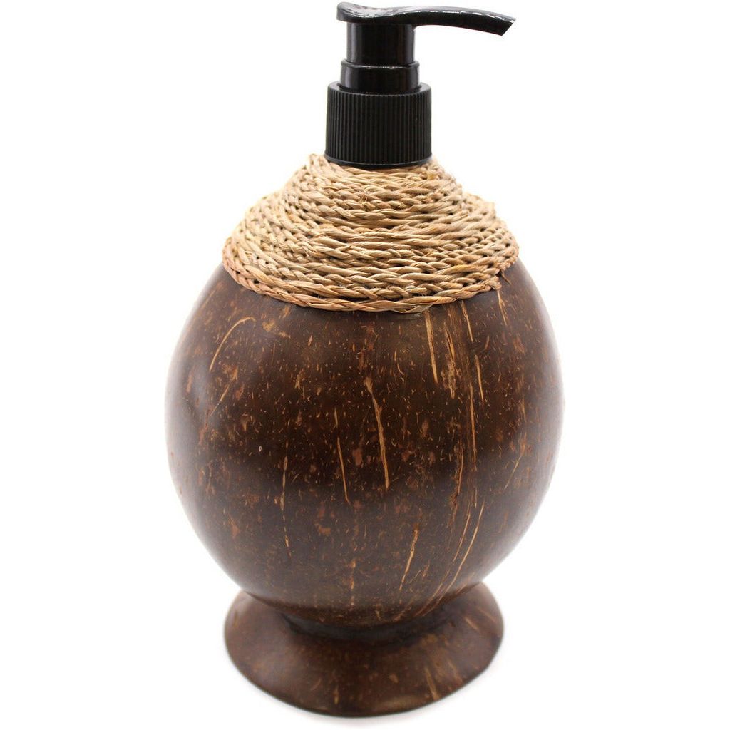 Handmade Natural Coconut & Teakwood Soap Dispensers