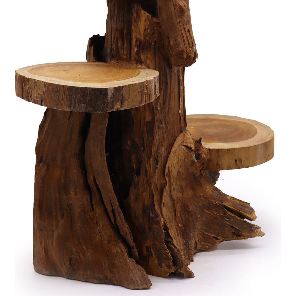 Natural Wooden Display Unit - Teak Wood Display Shelves – Emmy Jane ...